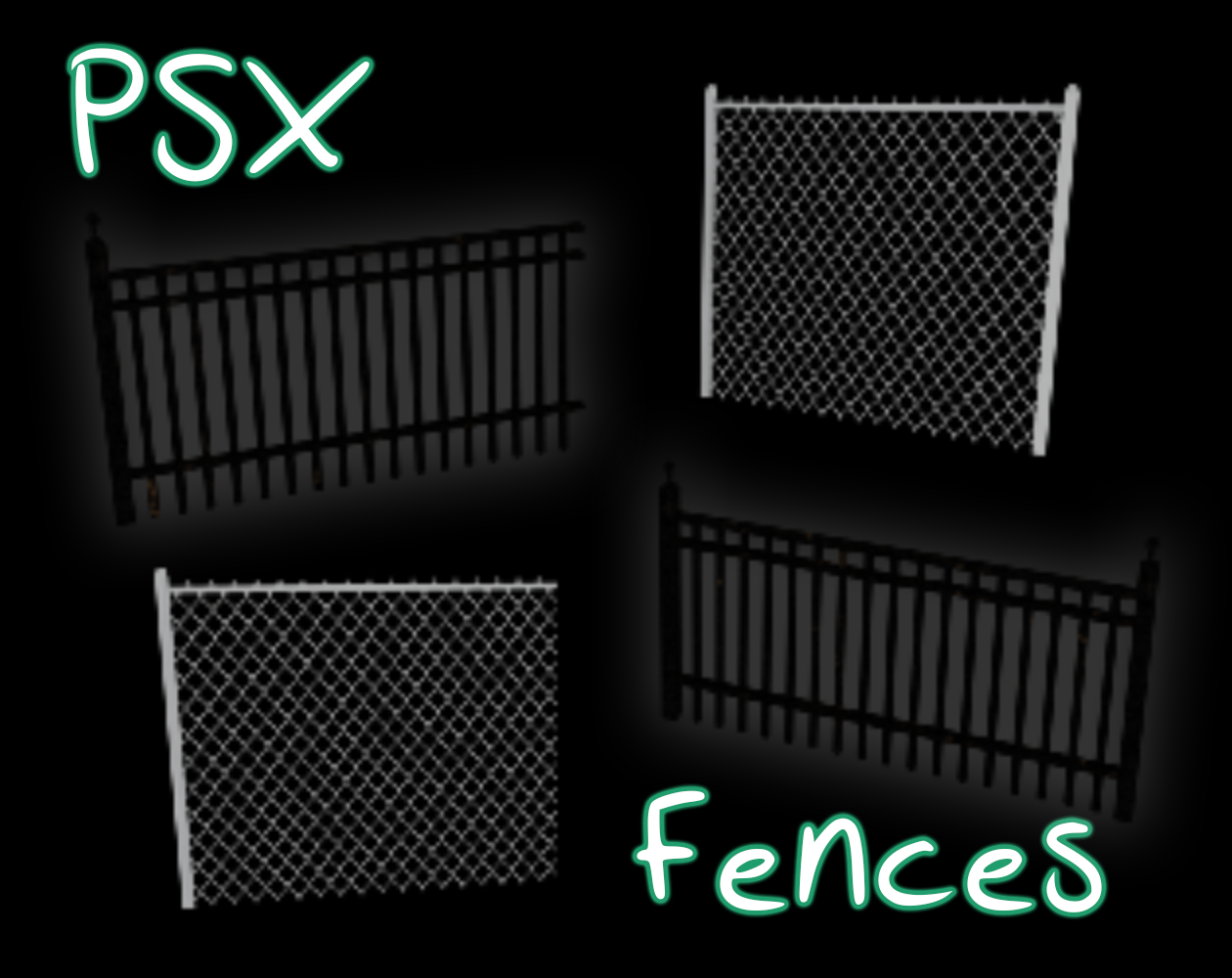 PSX Style Modular Fences by pomarf