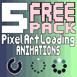 FREE PACK - 5 Pixel Art Loading Animations by DestroyerZR