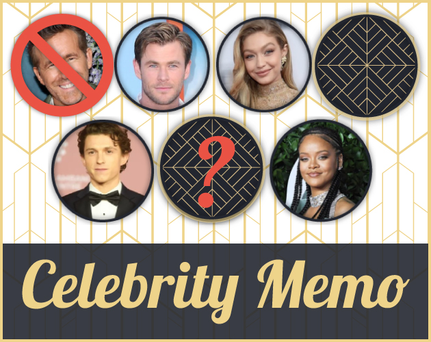Celebrity Memo game by TheGreatCouturier