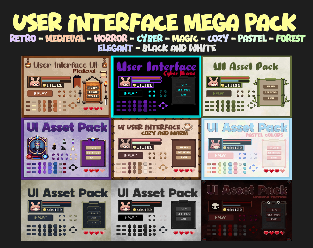 New Update Christmas - UI User Interface MEGA PACK by ToffeeCraft