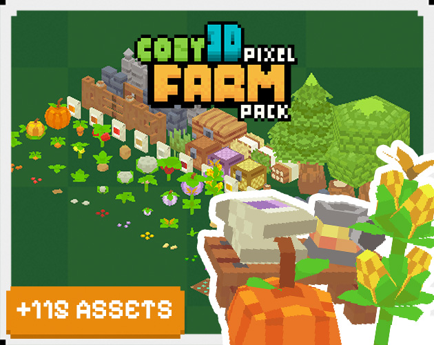 Cozy Pixel 3D Farm - ASSET PACK - Release Announcements - itch.io