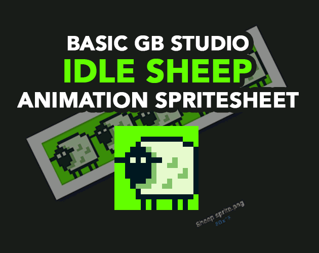 GB Studio Idle Sheep Animation Spritesheet by AA STUDIO