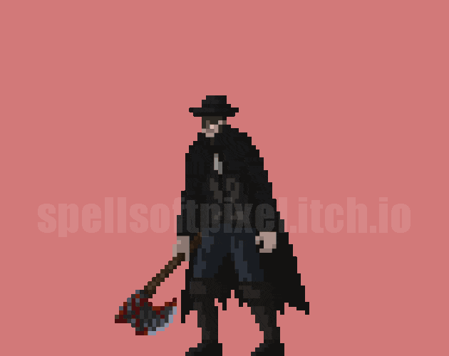 Undead Gentleman (2D Pixel Art Character/Enemy) by SpellSoft Pixel