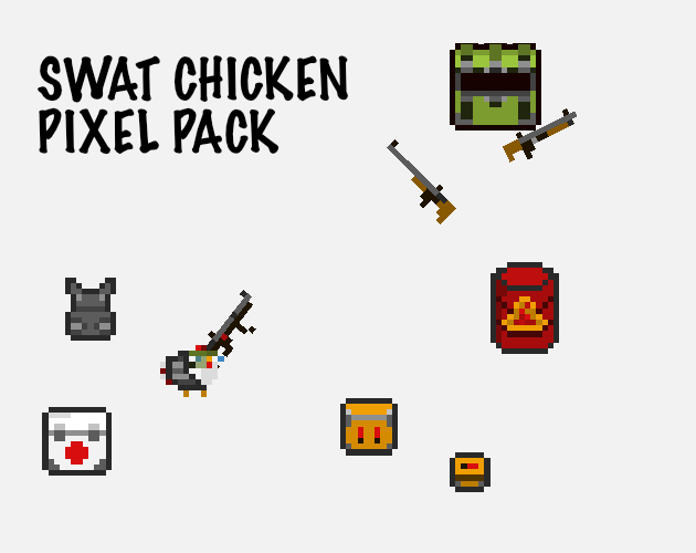 Swat Chicken Pixel Pack by rudaloo
