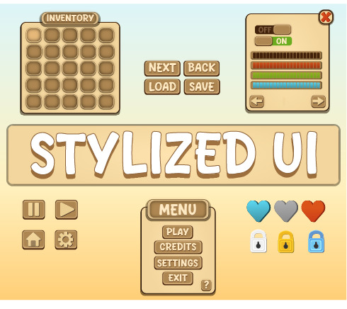 Multi-purpose Stylized UI by eri_sokolovska