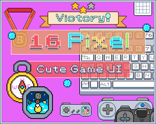 Cute Game UI - Asset Pack by 16Pixel