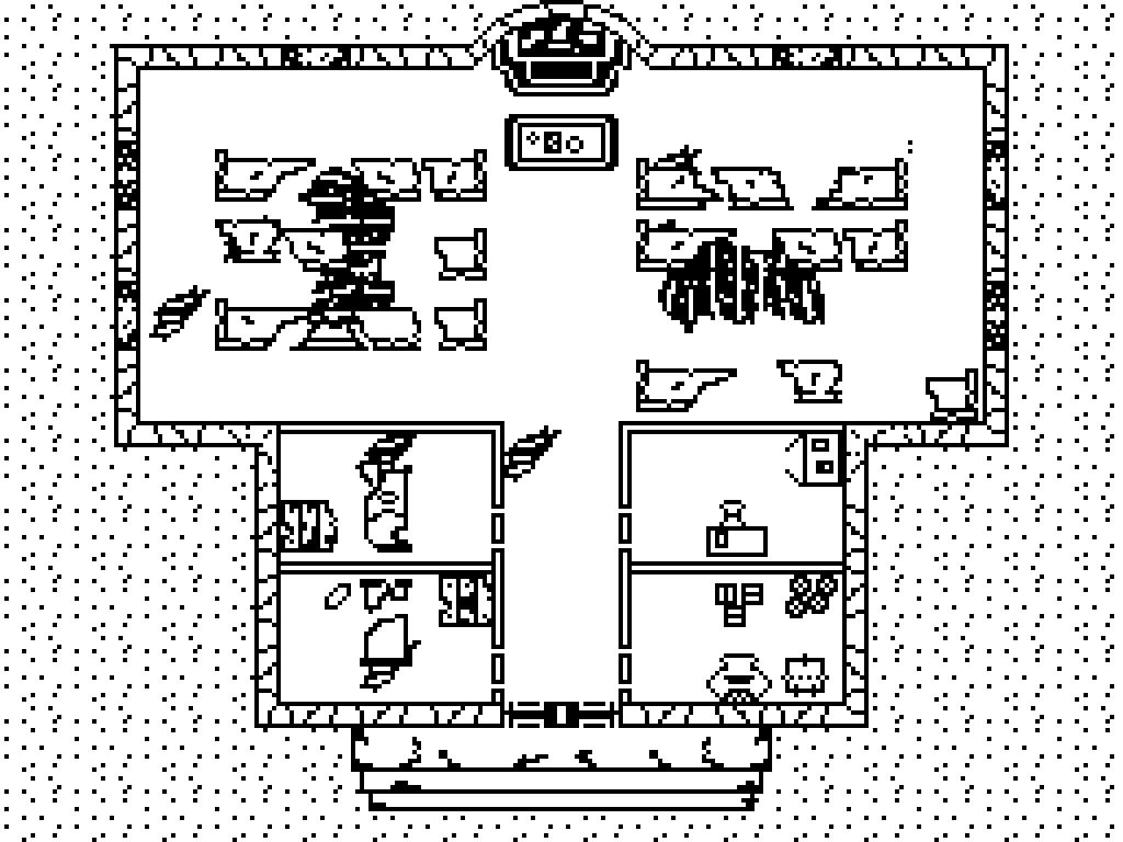 16x16 1-bit Church Interior Tile Set by bigindie