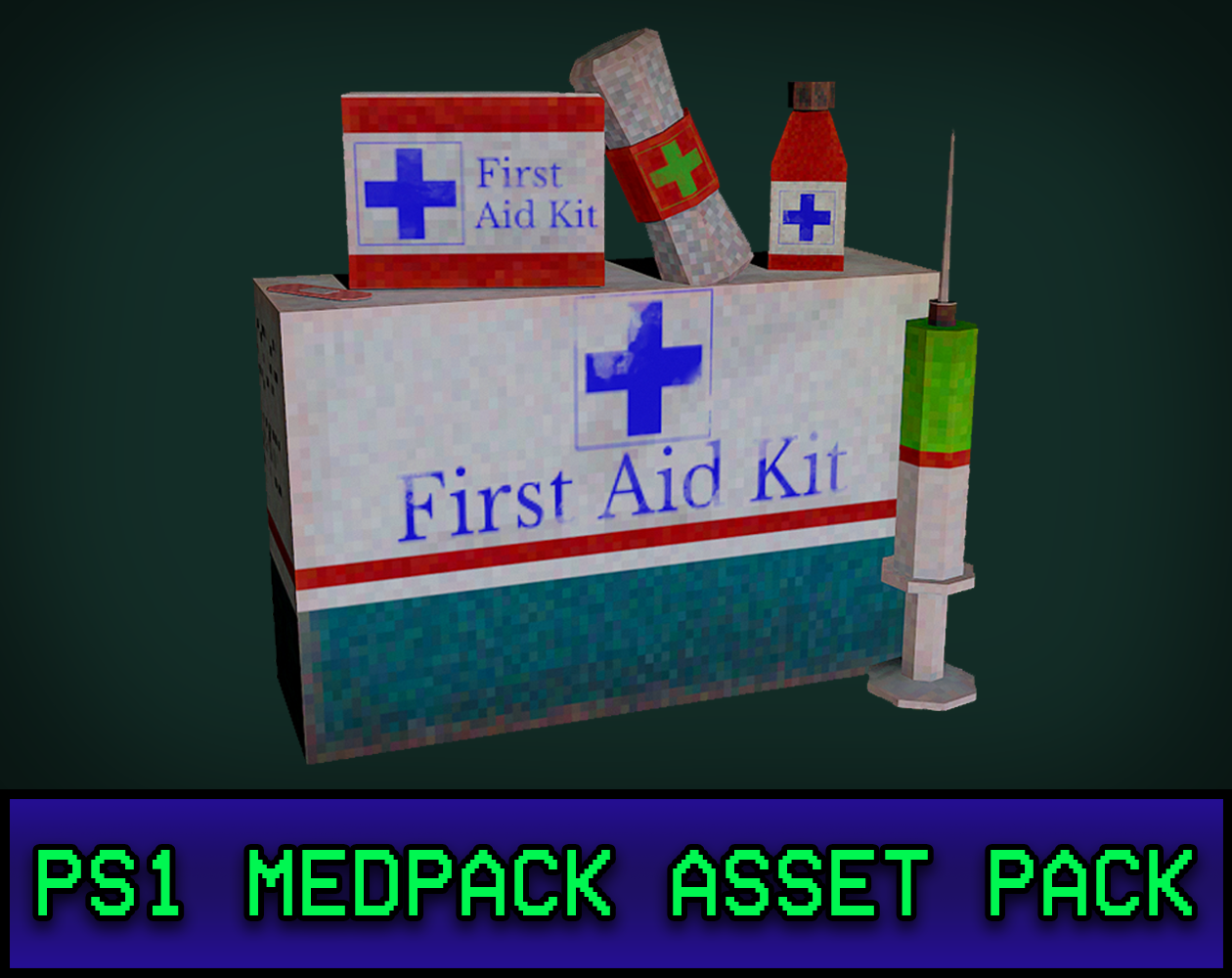 FREE PSX PS1 Health Items Low Poly - Asset Pack! by Stay Retro