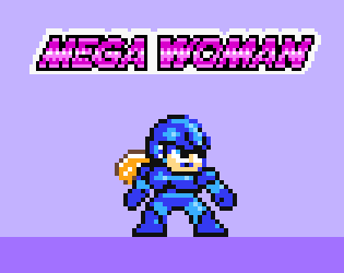 Mega Woman - 2D pixel art retro sprite by Small is Beautiful
