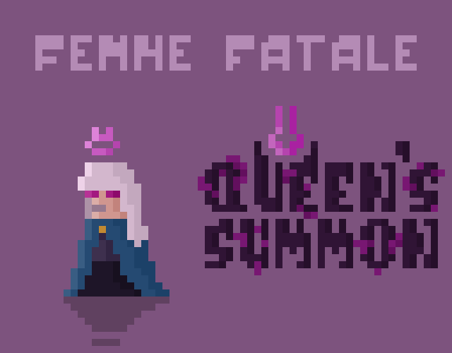 "Queen's Summon" - Femme Fatale 2D Pixel Art Character by enaikei