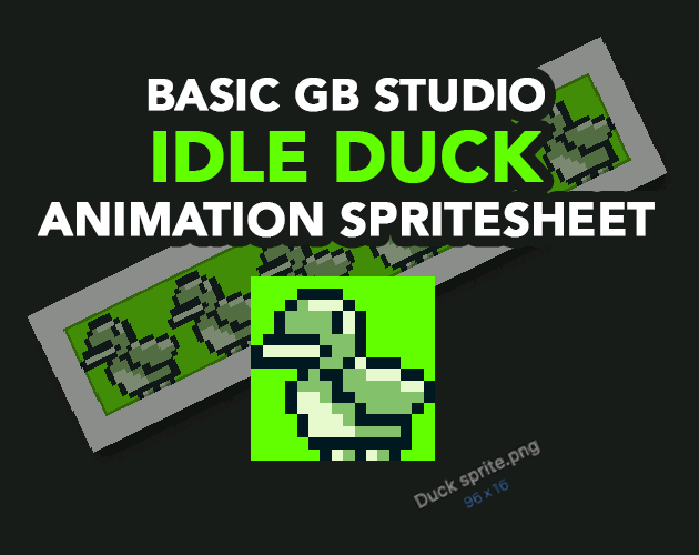 GB Studio Idle Duck Animation Spritesheet by AA STUDIO
