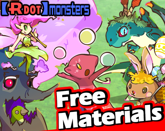 [Rdot] monsters "Free Materials" by Dot_Zo_Games