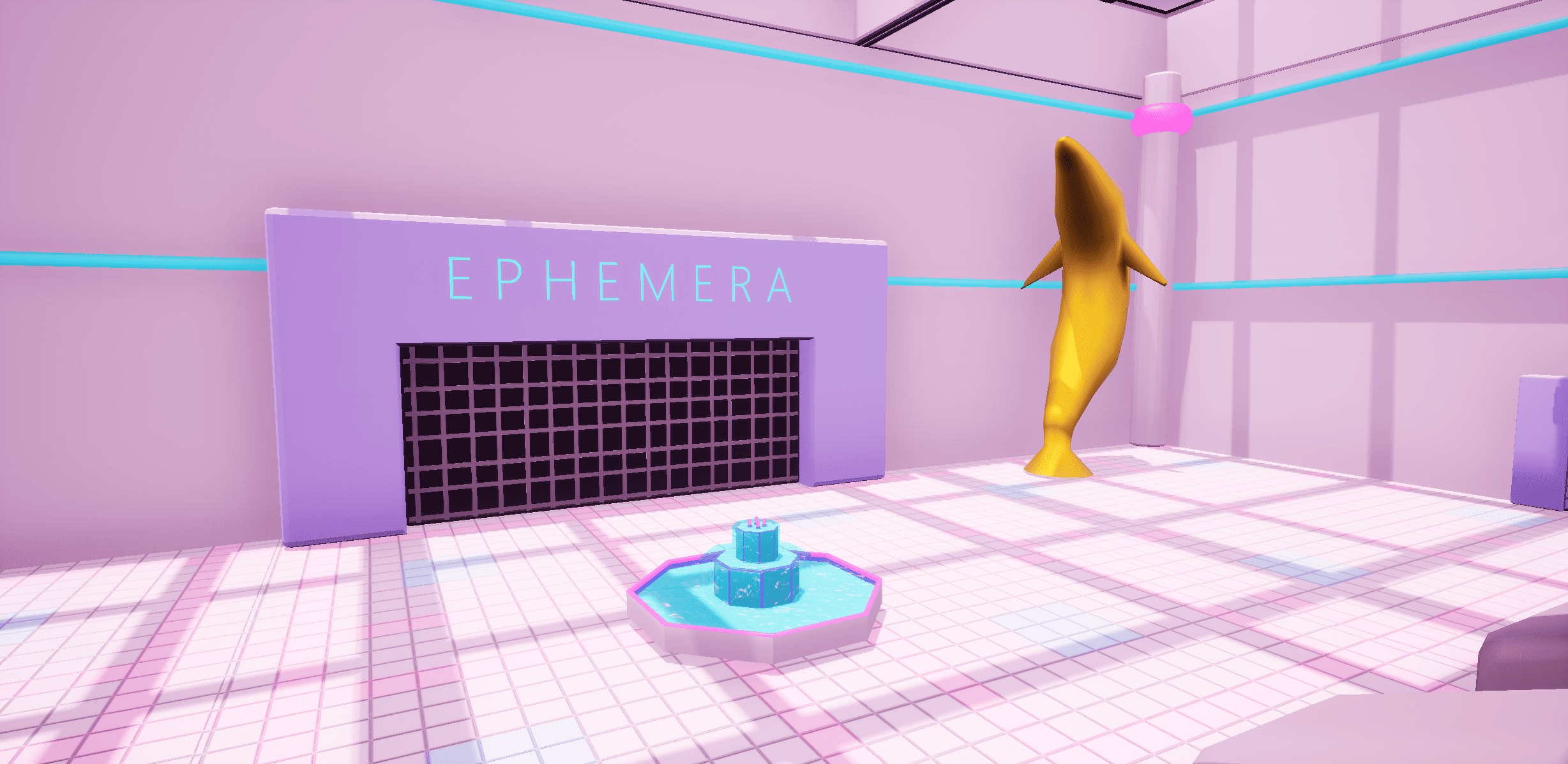 Low Poly Vaporwave Mall Props by KnightAnNi