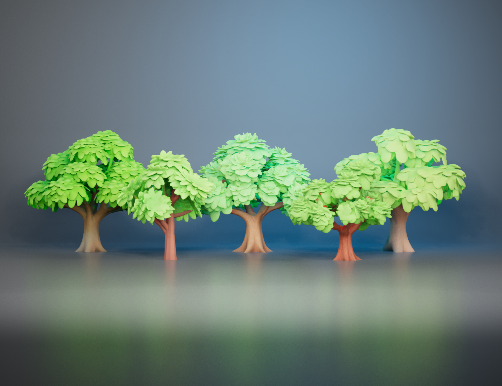 Stylized Oak Trees - Vol. 01 by Multicore AI
