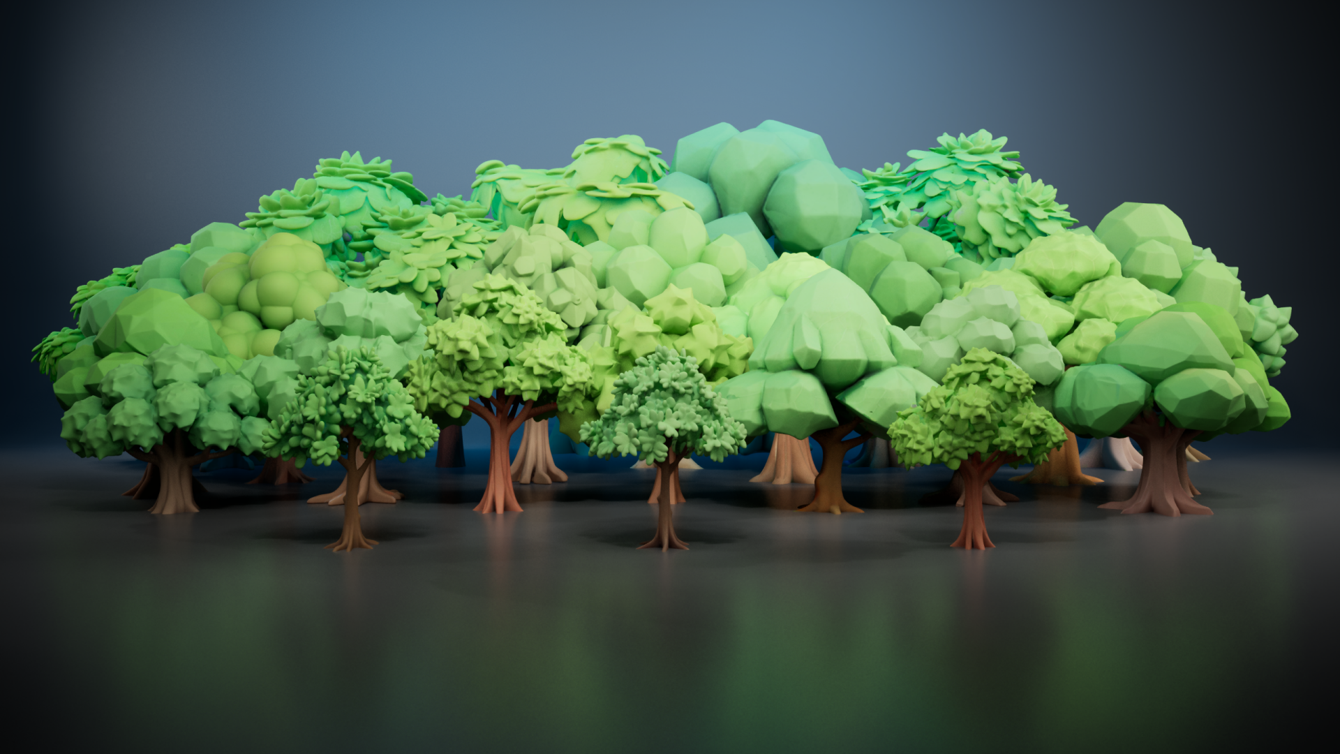 Stylized Oak Trees - Mega Pack by Multicore AI