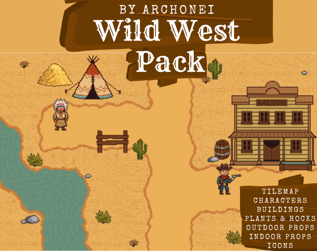 Wild West Pack - Pixel Art by Archonei