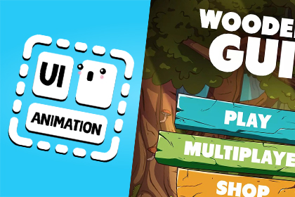 Wooden GUI + UI Animation | Demo by TkKoi