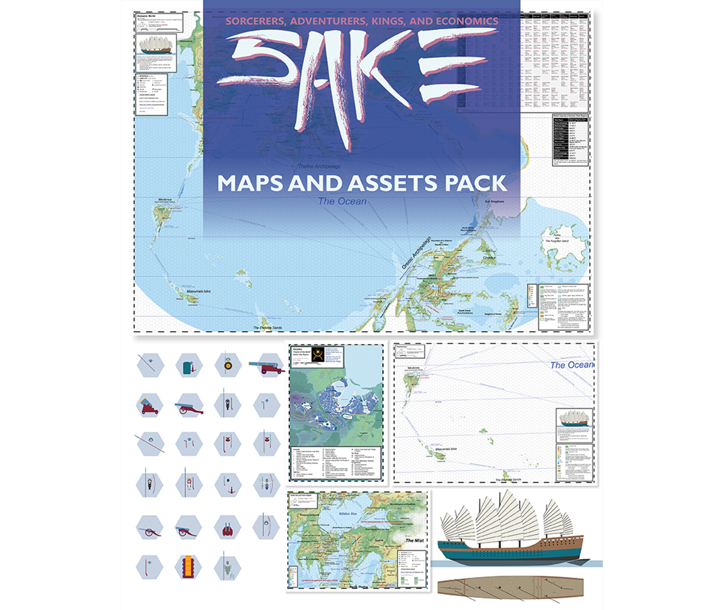 SAKE (Sorcerers, Adventurers, Kings, and Economics) Maps and Assets ...