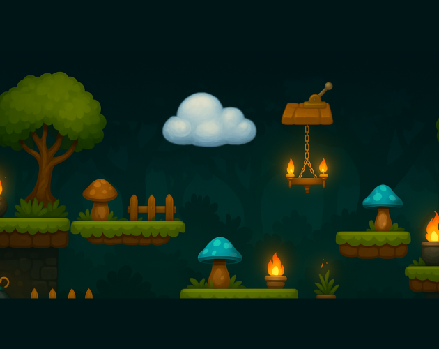 2D Handpainted Platformer Pack by New Horizon Creators