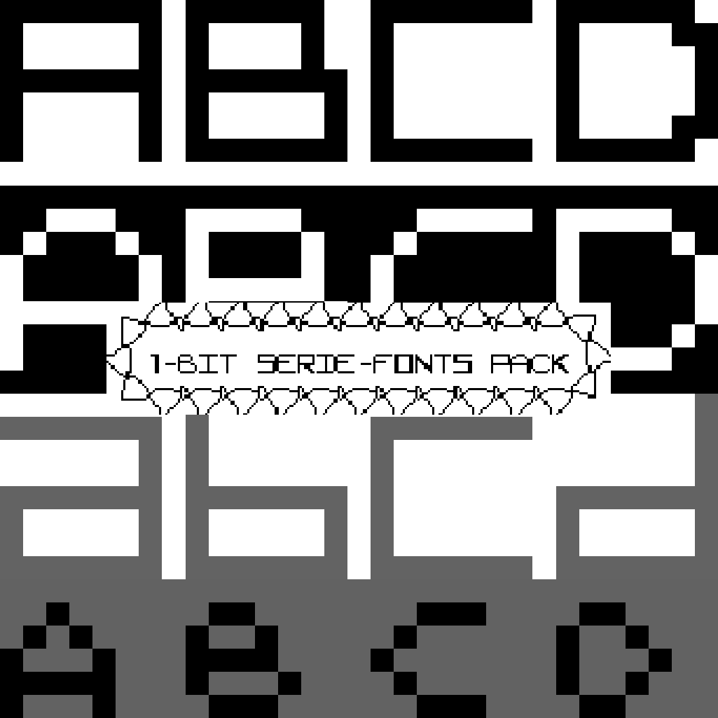 1-BIT SERIE - FONTS PACK by Baboubi