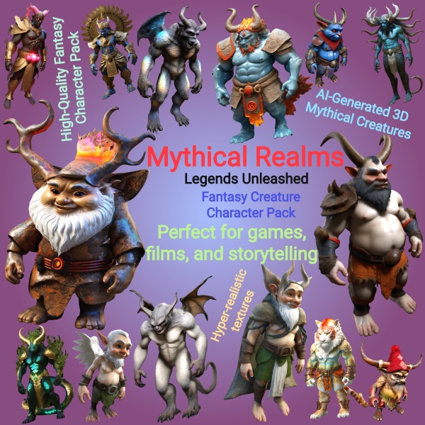 Mythical Realms: Legends Unleashed 3D Model by Factex@Lab