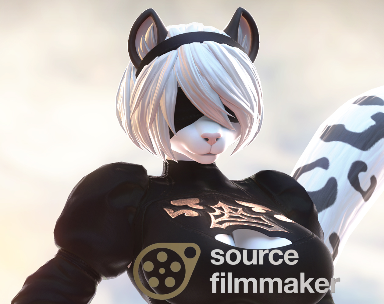 Furry YoRHa 2B Nier: Automata (SFM) by MayoSplash