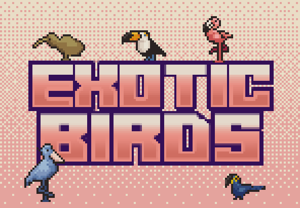 [Pixel Art Asset Pack] Exotic Birds [16px][Animated] by Peak Pixels