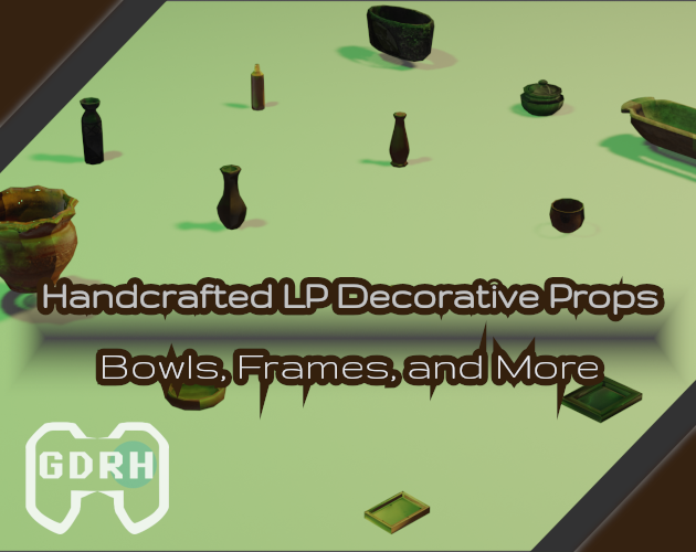 Handcrafted Low Poly Decorative Props Set by DarkcomDev