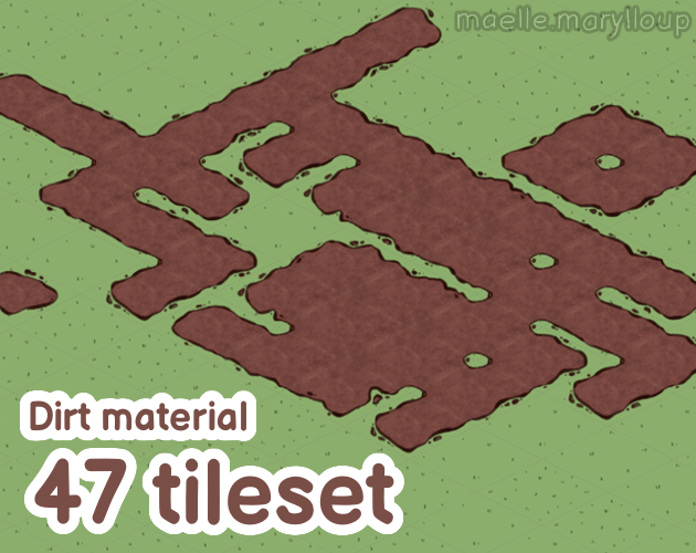 Dirt isometric material tileset by MaelleMarylloup