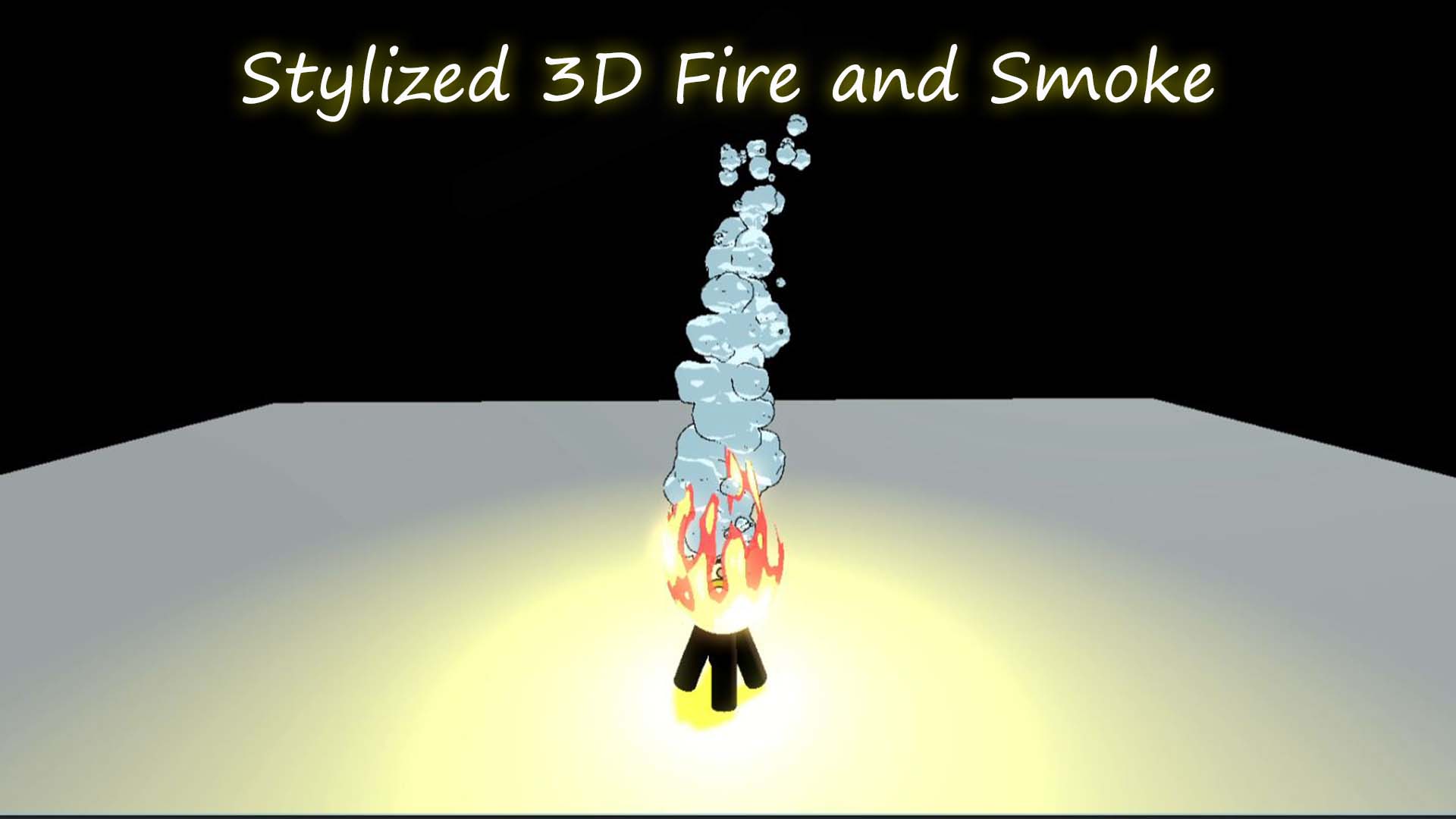 Stylized 3D Fire and Smoke VFX Godot by knowercoder