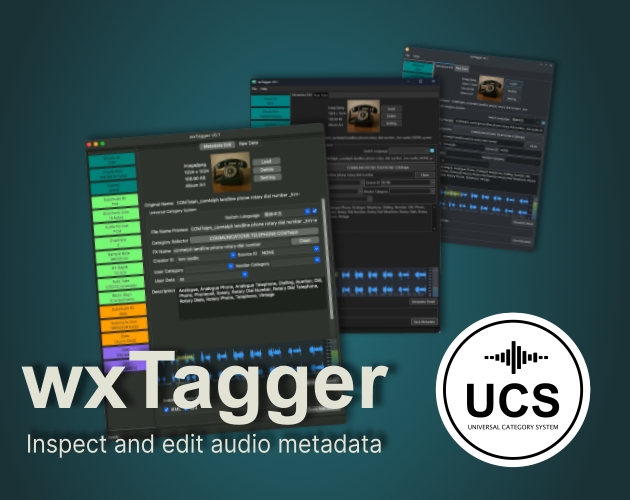 wxTagger - Audio Metadata Editor with UCS by Kextex