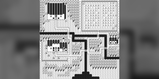 16x16 1-bit RPG Forest Tile Set by bigindie