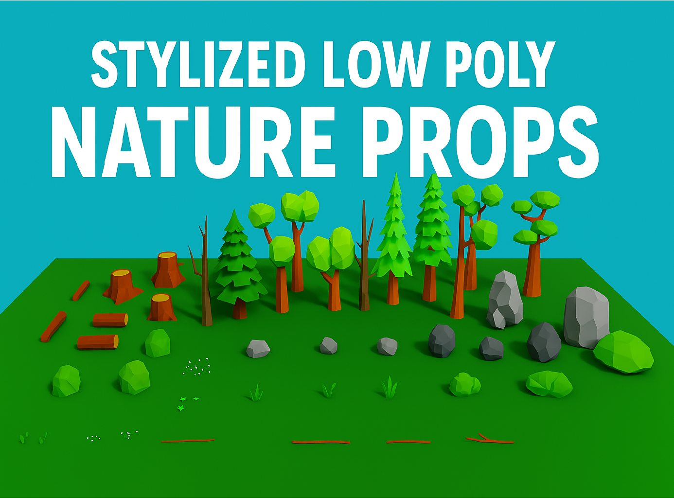 Stylized Low Poly Nature Props by DevRoids