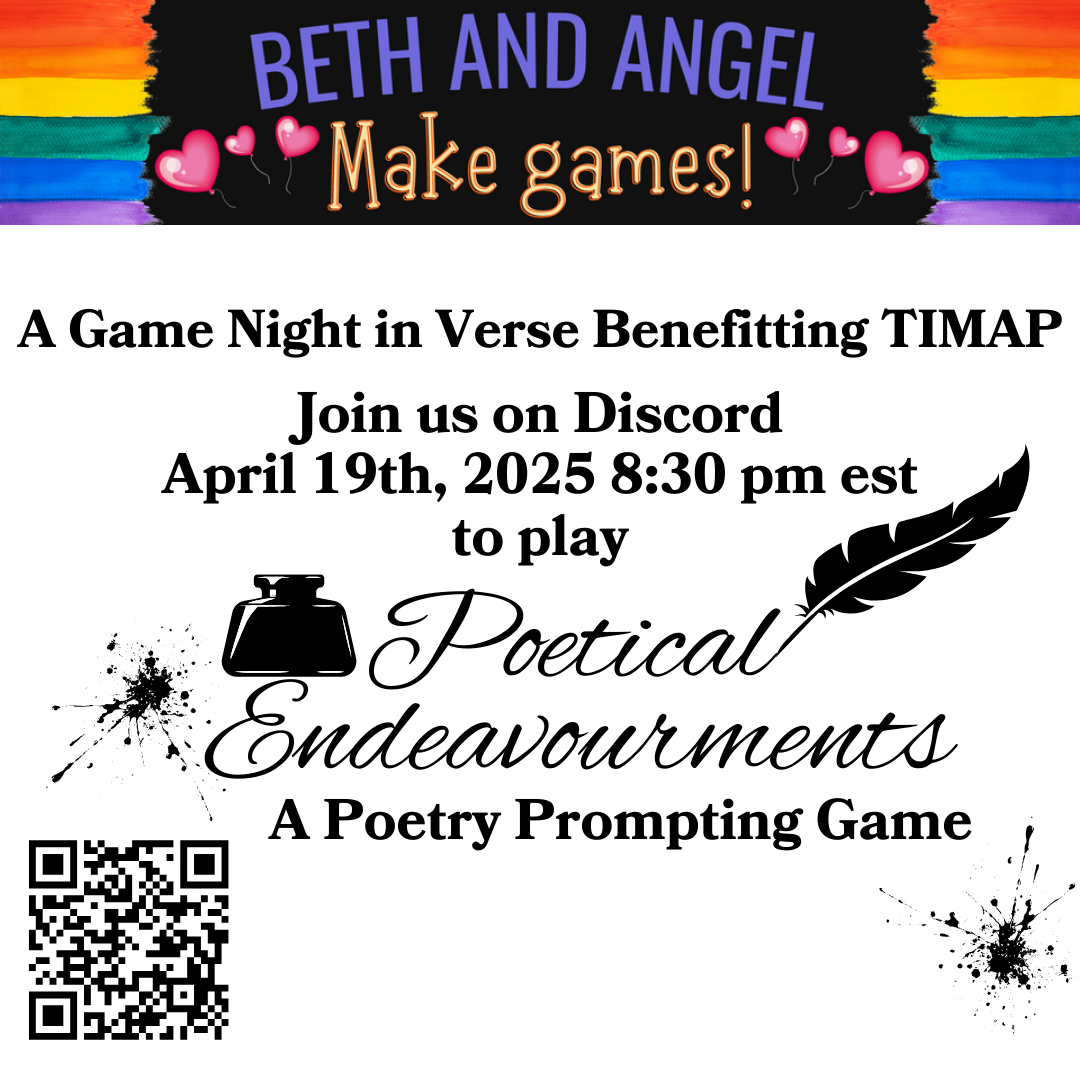Poetry-Writing Games for TIMAP! by Beth and Angel Make Games, Quirky ...