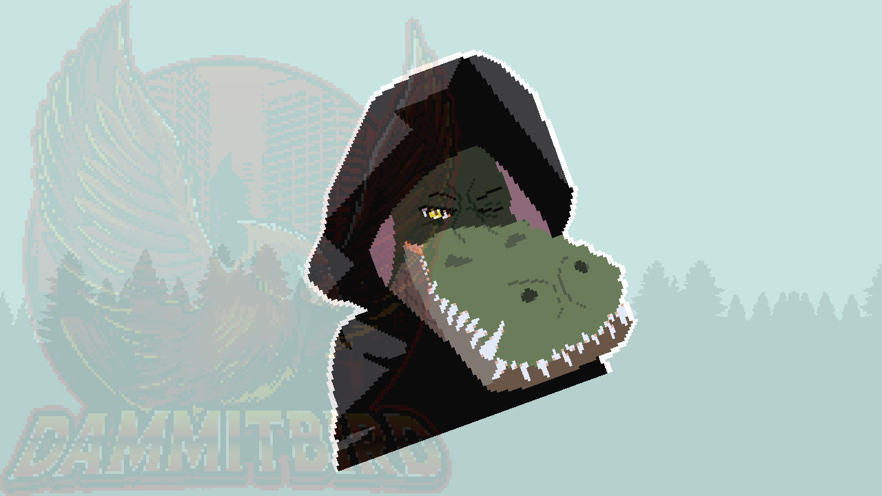 Pixel VN Sprite [Gator Man] by dammitbird