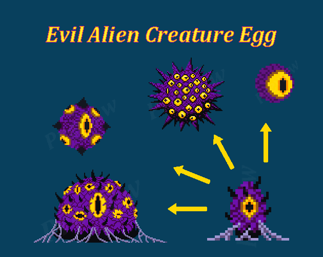 Evil Alien Creature Egg by CreativeKind