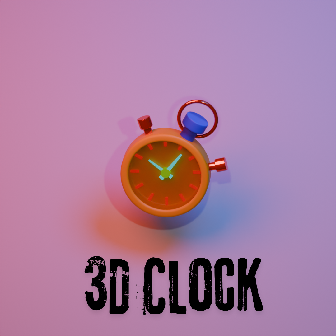 Low Poly Clock ( 3D Game Object ) by Molotov Kittens