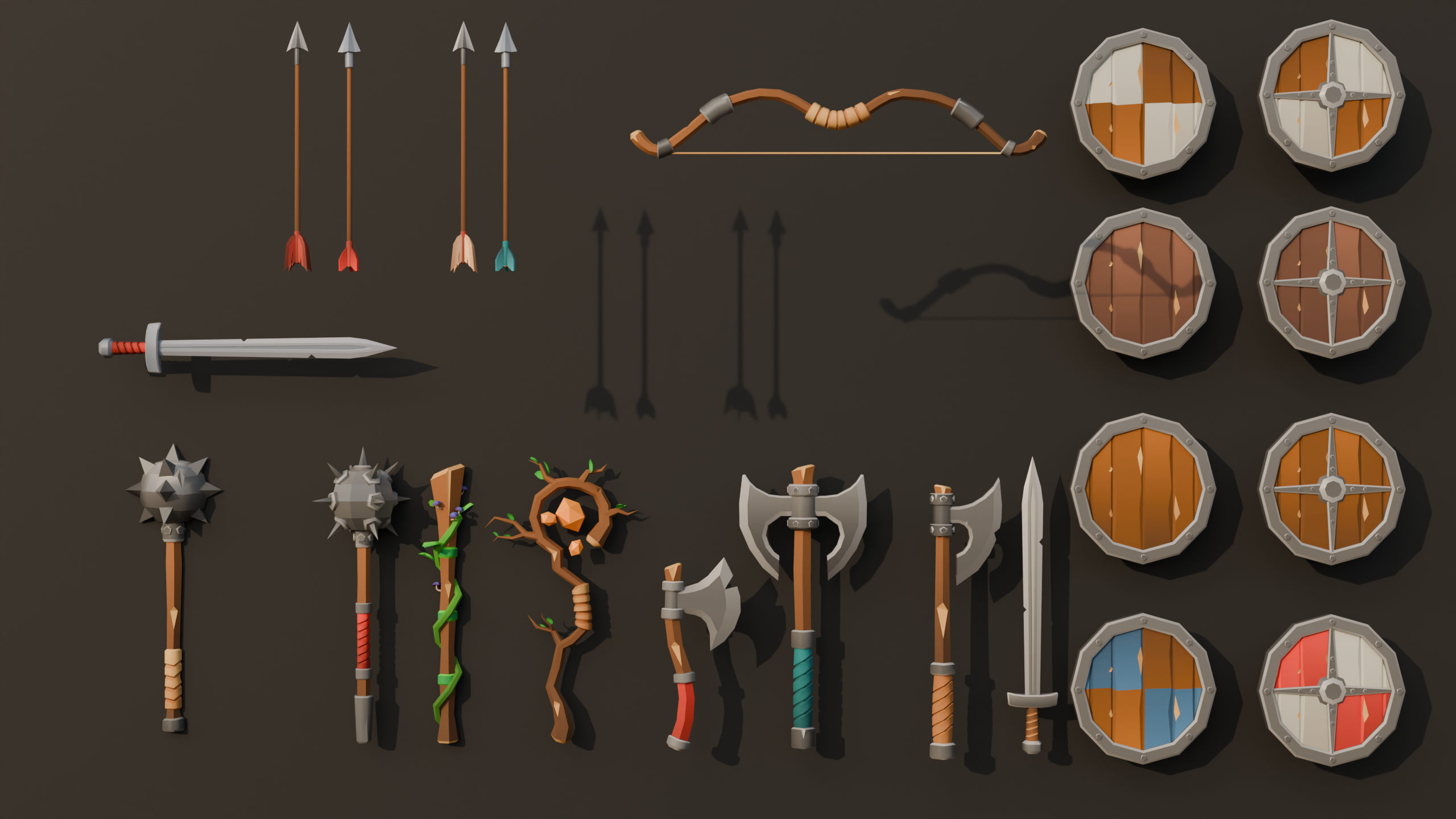 Medieval Weapons - Small Low Poly Pack by RG Poly