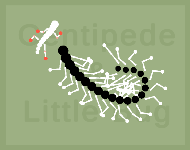 Centipede & Little Bug (a unity procedural animation tech demo) by humensmoc