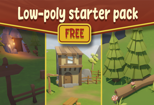 Low-poly 3D starter pack by eri_sokolovska
