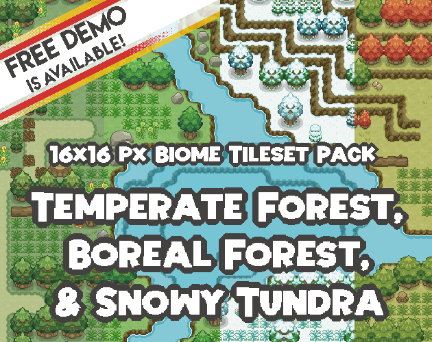 Biome Tileset Pack A - Update v1.6 - RPG Asset: Biome Tileset Pack A - Temperate Forest, Boreal ...