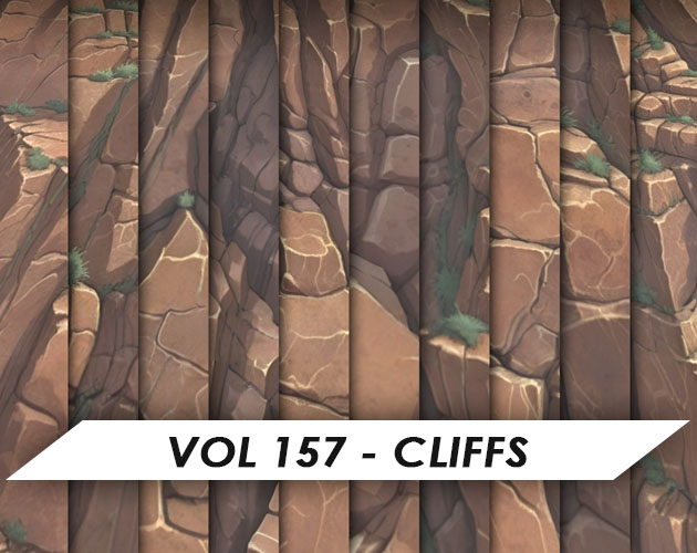 Stylized Textures – Vol 157 – Cliffs by oleekconder