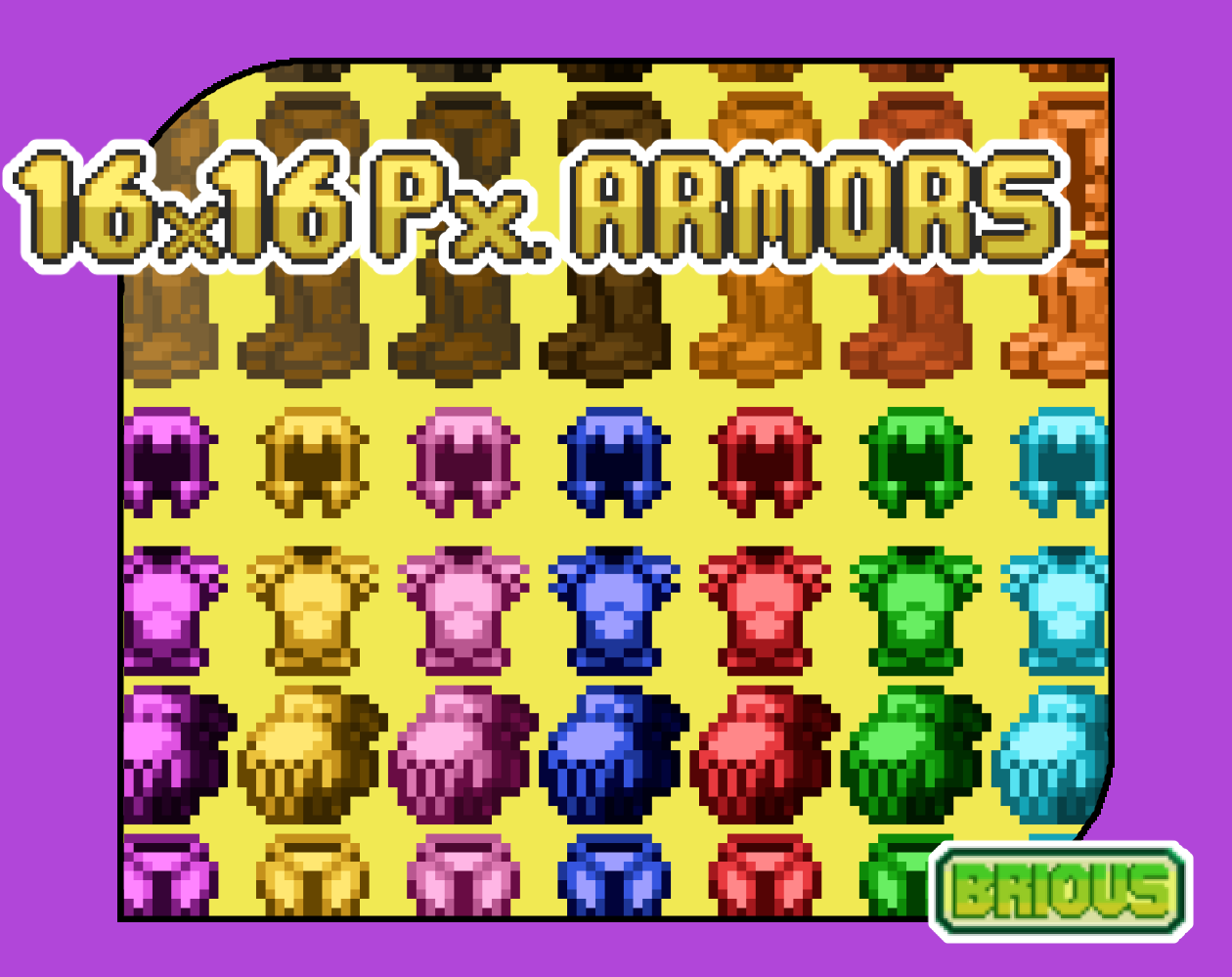 16x16 pixels Armor assets by BrBWorld