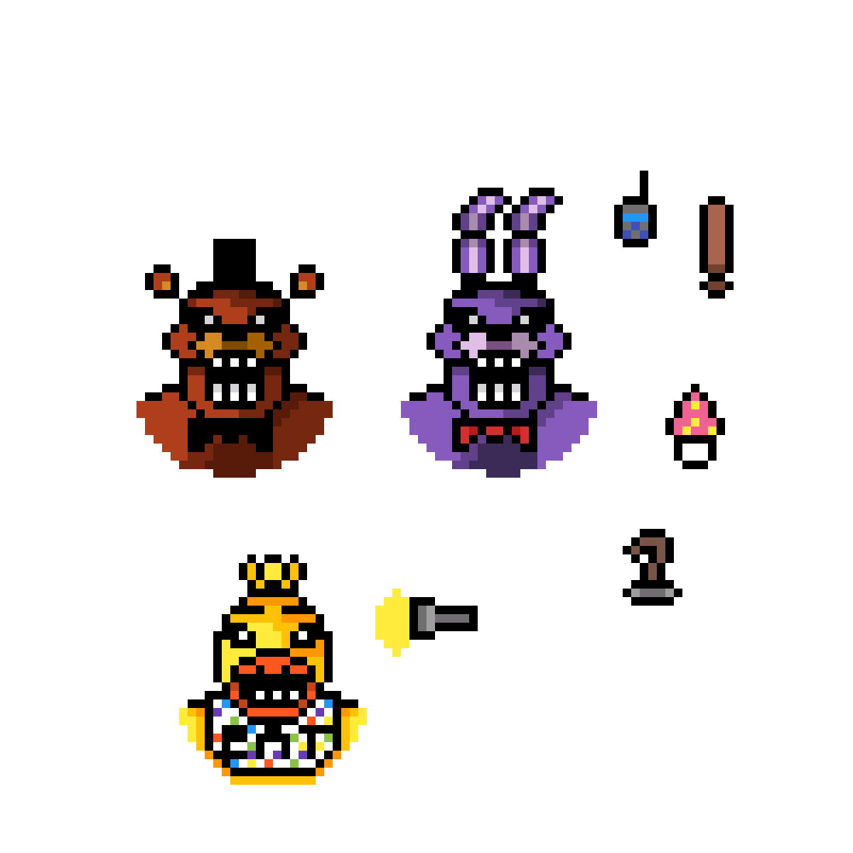 Freddy icons & animatronics - itch.io