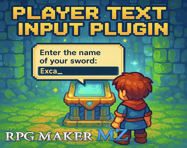 Player Text Input Plugin [RPG Maker MZ] by Gamer Tool Studio