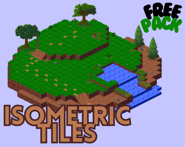 Natural RPG Pixel Art Style Isometric Tileset - [FREE] by Raptor_Reece