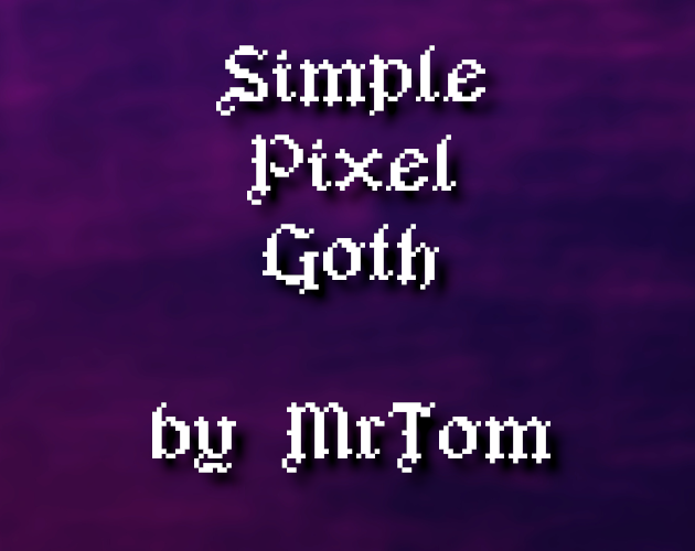 Pixel Font - Simple Pixel Goth by MrTom by Bee Bush
