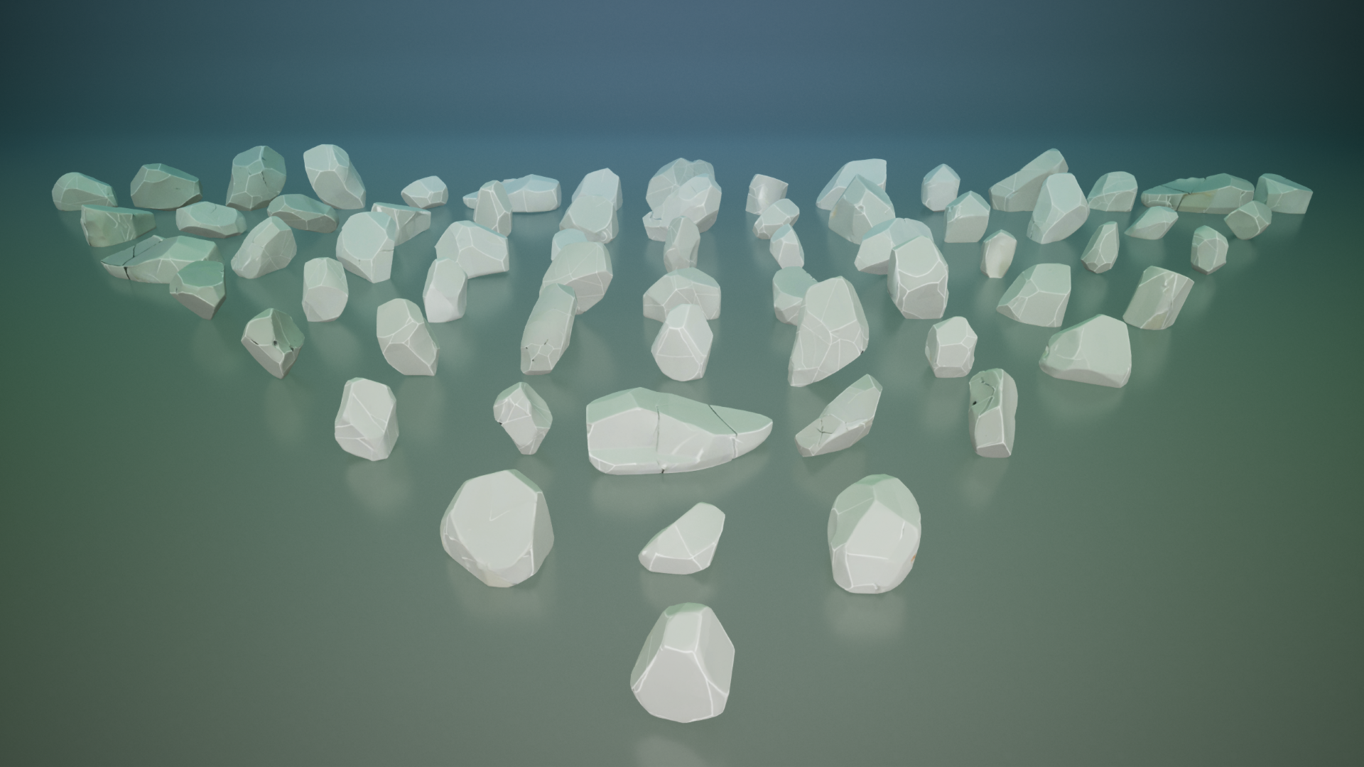 Stylized Rocks - 64 Mega Pack by Multicore AI