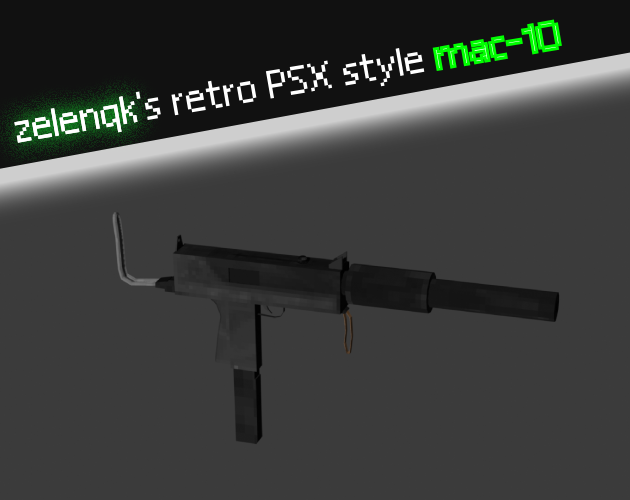 retro PSX style Mac-10 by zelenqk
