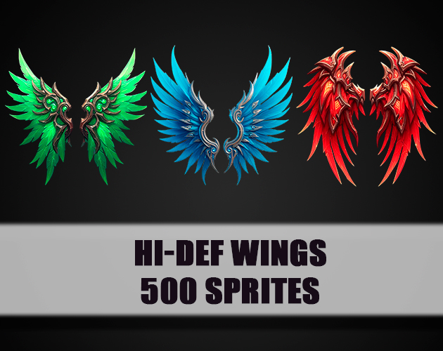 Hi-Def Wings - 500+ Sprites by FortressSide